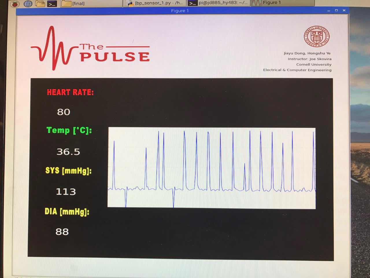 Raspberry Pi Controlled Health Monitor System